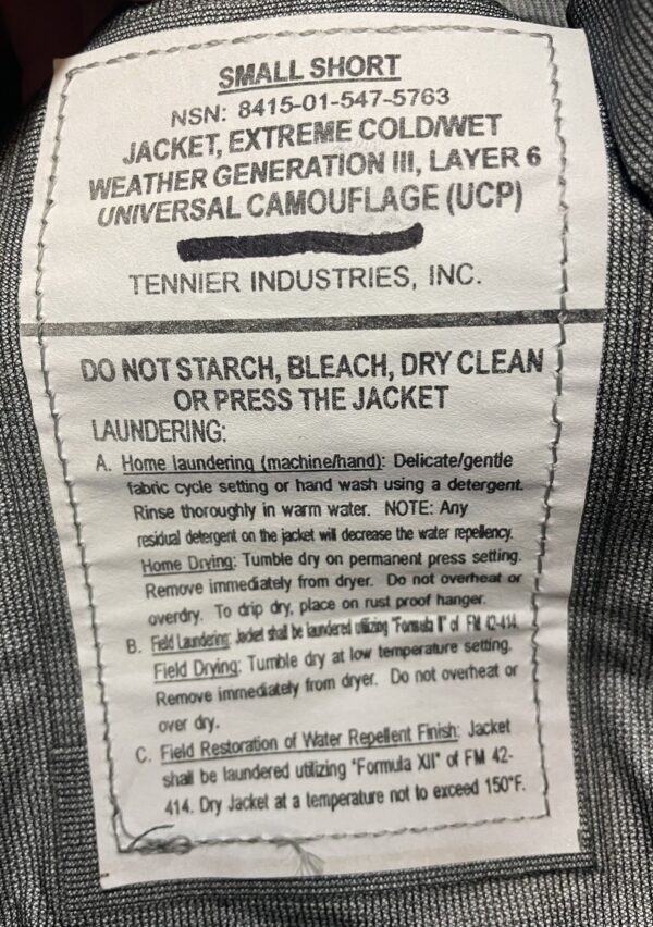 Gen III Digital (UCP) Layer 6 Jacket | Tennier Industries Inc.